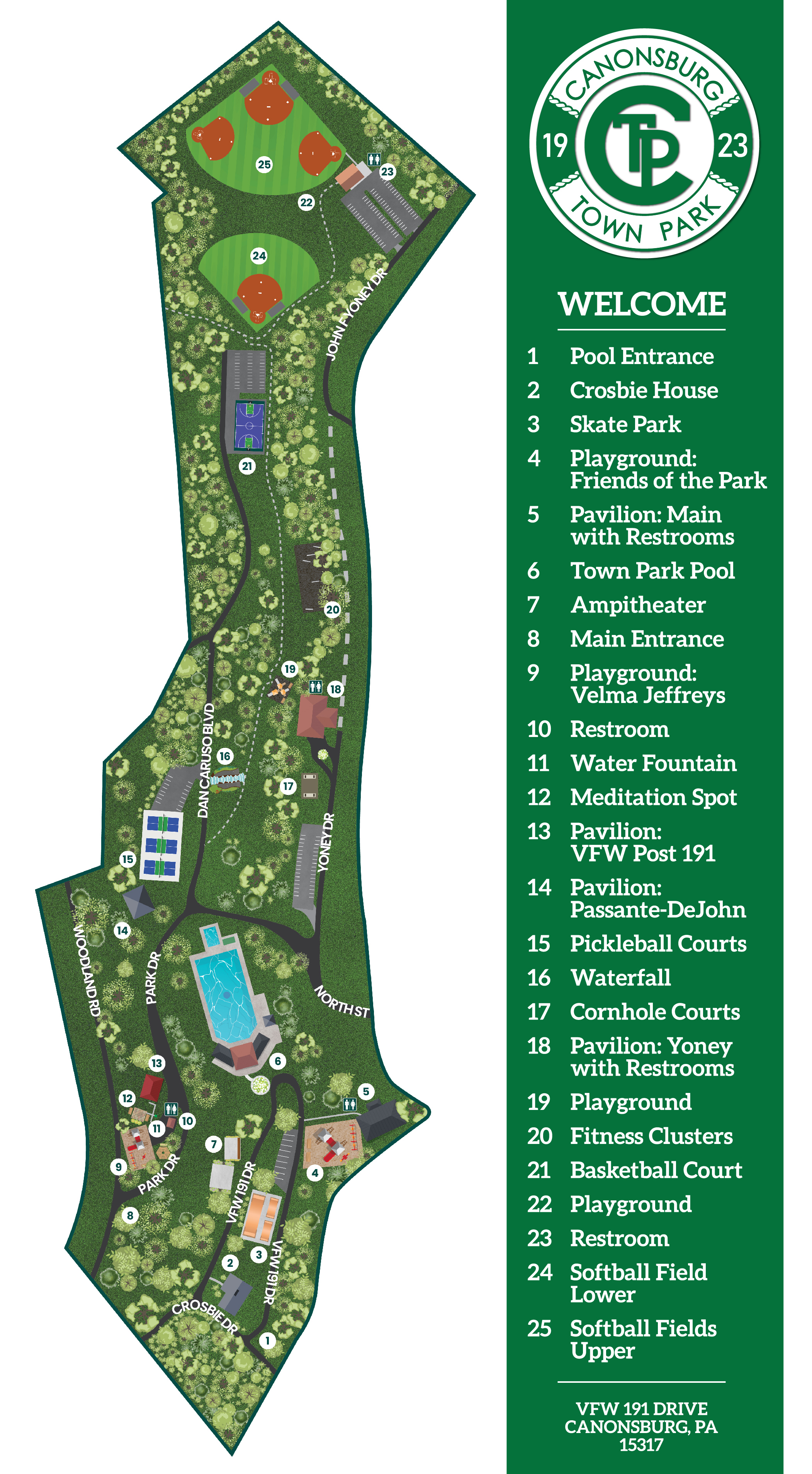 Park Map | Canonsburg PA